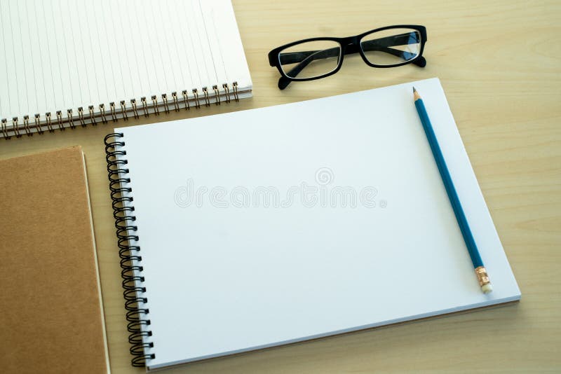 Blank Plain Notebook Top View Blank Design Concept Background for ...