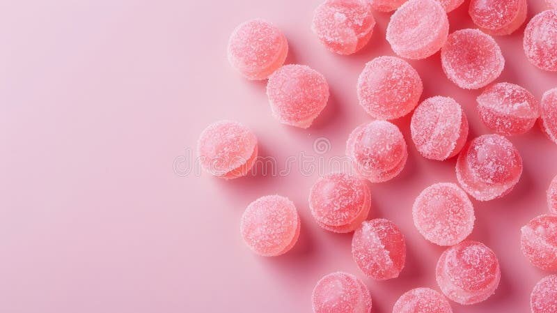 Blank and Plain Pink Candies on Solid Pink Background. this is AI ...
