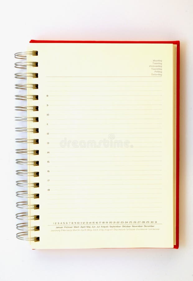Blank planner stock photo. Image of file, lines, organizer - 23180134