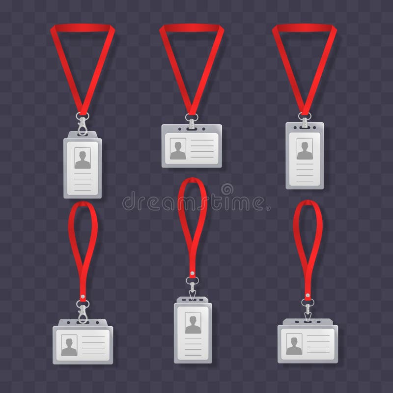 Blank Plastic Access Badge for Identification Card Stock Vector ...