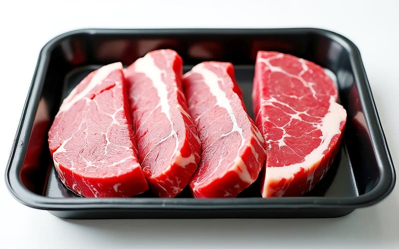 Blank plastic beef tray stock illustration. Illustration of product ...