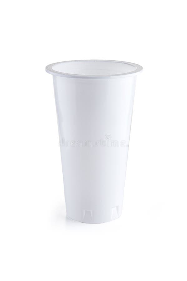 Blank Plastic Coffee Package Cup Isolated Stock Photo - Image of clear ...