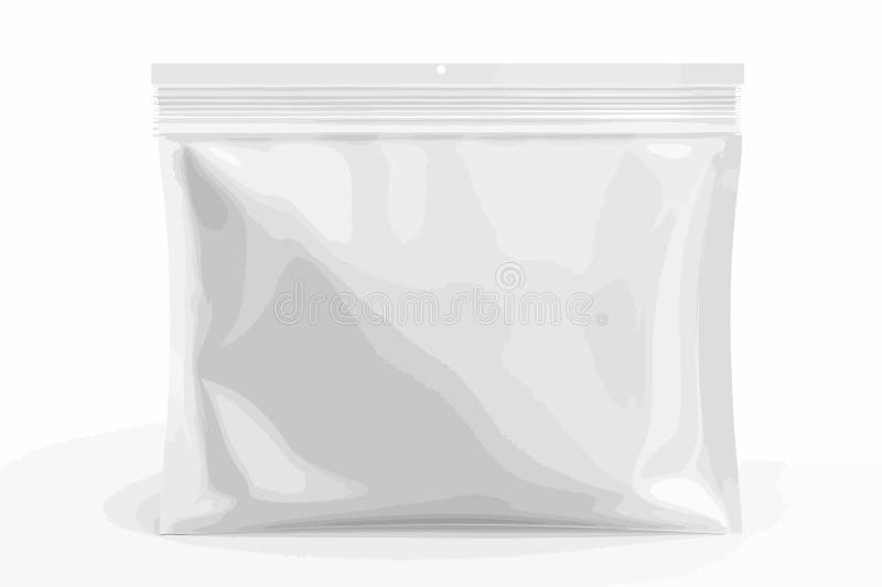 Blank Plastic Zip Bag Isolated Vector Style Illustration Stock Vector ...