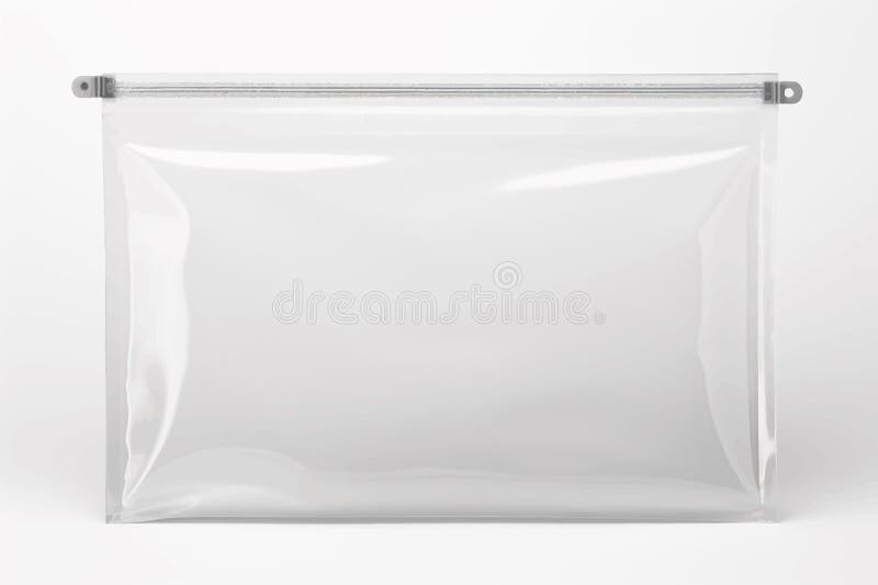 Blank Plastic Zip Bag Isolated Vector Style Illustration Stock Vector ...