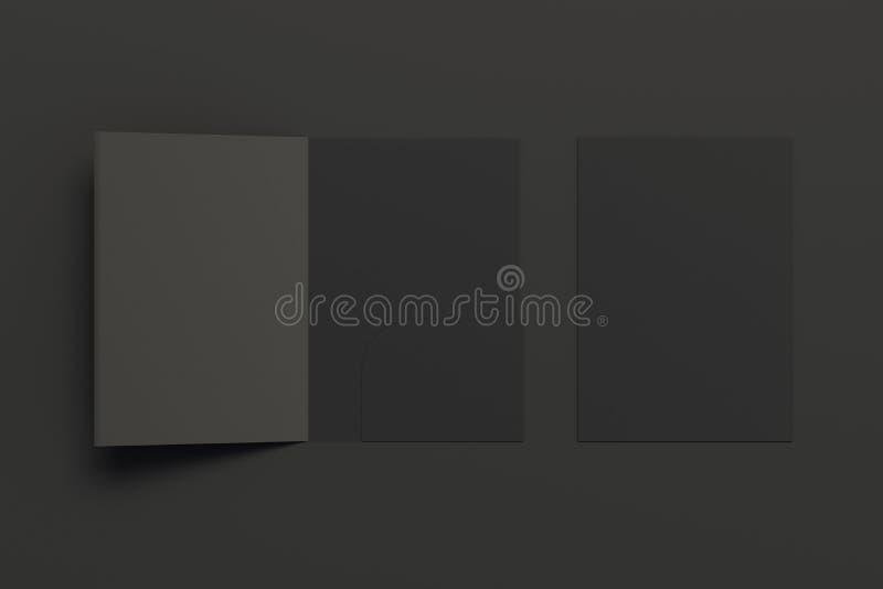 Blank Pocket Reinforced Folder Stock Illustration - Illustration of ...