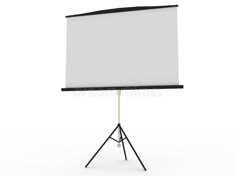 Blank Portable Projector Screen Stock Illustration - Illustration of ...