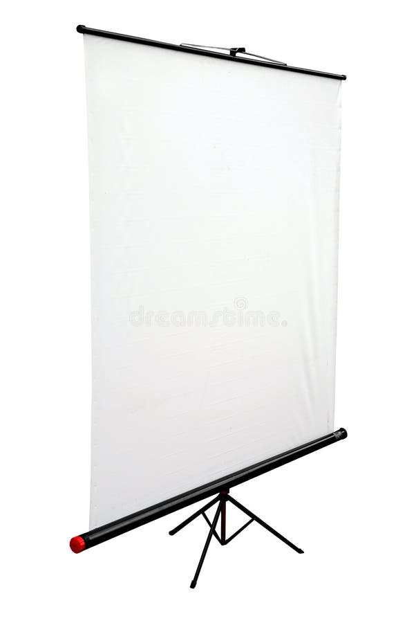 Blank Portable Projector Screen Stock Image - Image of education ...