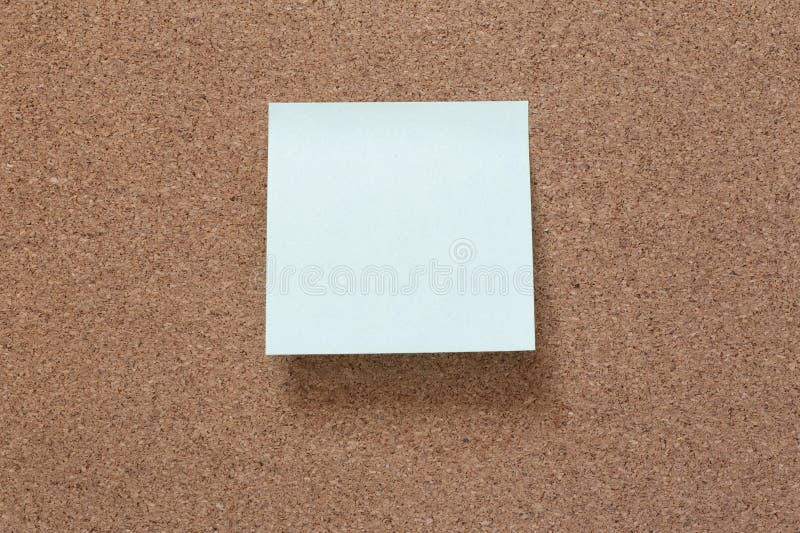 Blank Post it Note Sticked To Wooden Memory Board Stock Photo - Image ...