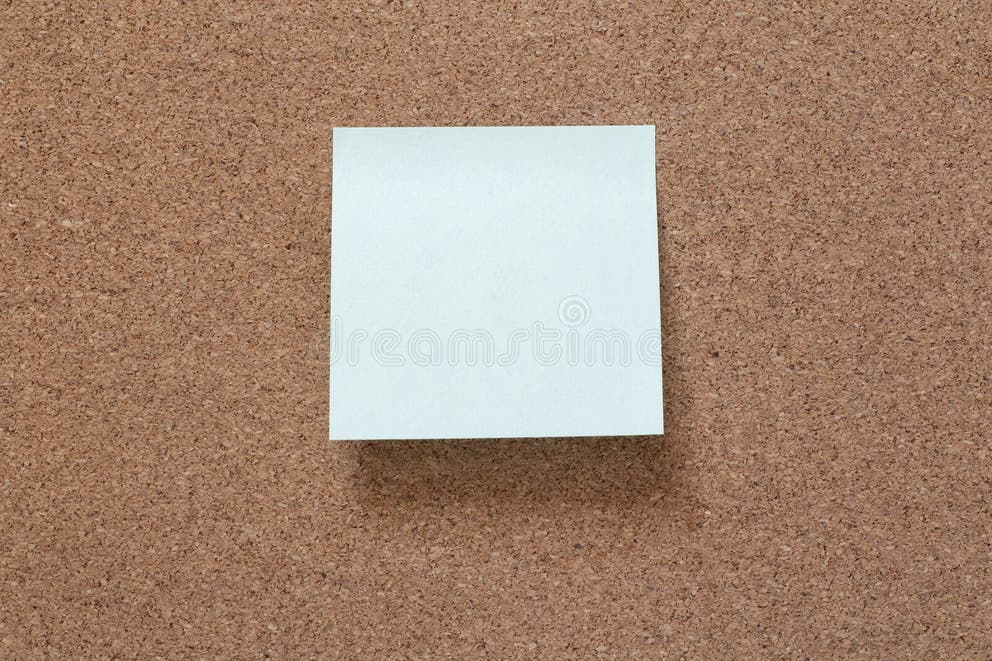 Blank Post it Note Sticked To Wooden Memory Board Stock Photo - Image ...
