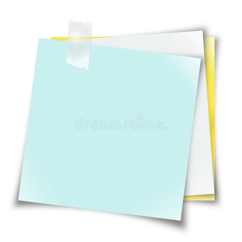 Blank Post-it notes stock illustration. Illustration of memo - 14794862