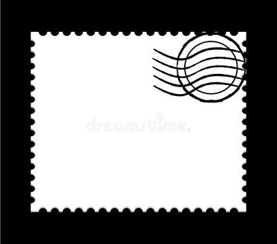 Blank post stamp stock vector. Illustration of philately - 13603314