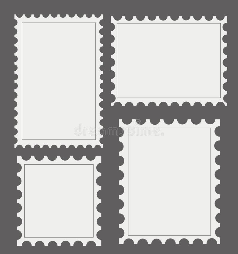 Blank postage stamp stock vector. Illustration of flat - 109731099