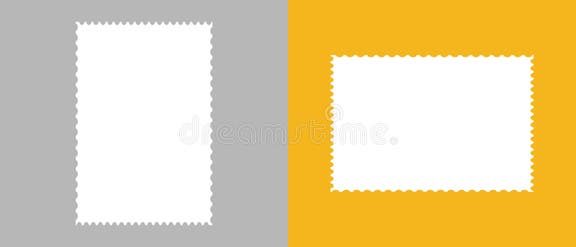 Blank Postage Stamp Frames for Postcard, Letter, Label, Coupon, Boxes ...