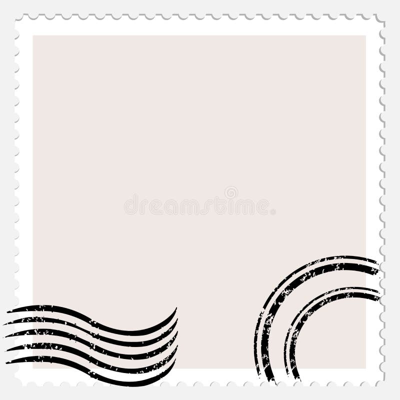 Blank Postage Stamp Illustration Stock Vector - Illustration of empty ...