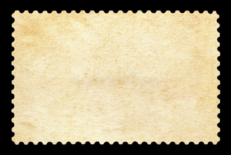 Blank Postage Stamp Isolated on Black Stock Photo - Image of blanked ...