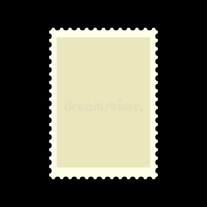 Blank Postage Stamp. Rectangle Shape Postmark Stock Vector ...