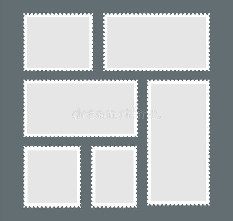 Blank Postage Stamps. Stamp Blanks. Vector Illustration Stock ...