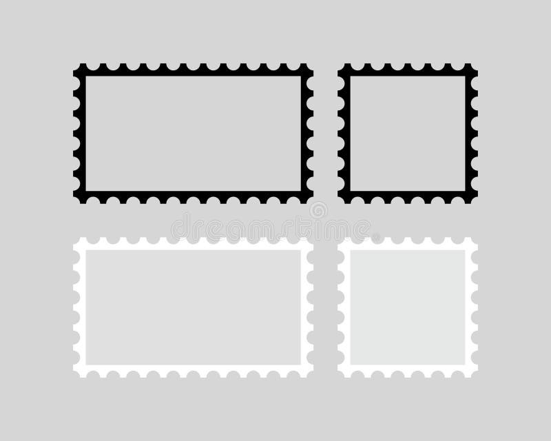 Blank Postage Stamp Vector Image. Stock Vector - Illustration of square ...