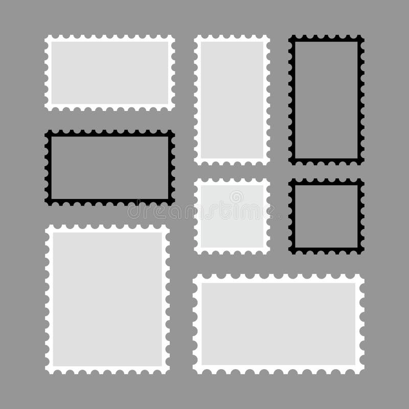 Blank Postage Stamp Vector Image. Stock Vector - Illustration of ...