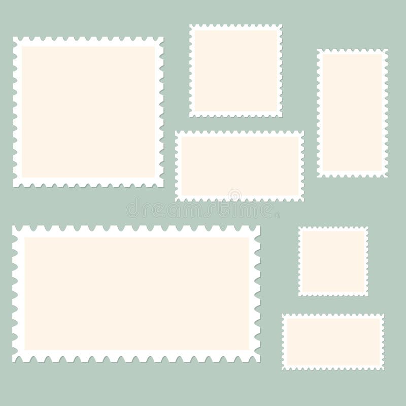 Blank Postage Stamps Design Stock Vector - Illustration of icon, poster ...