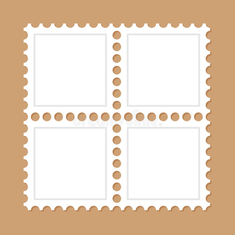 Blank postage stamps set stock vector. Illustration of white - 343888491