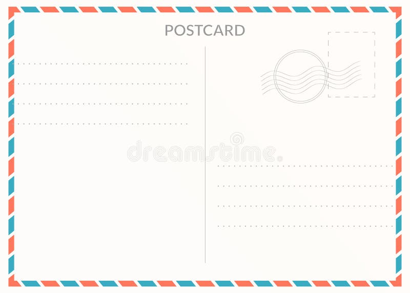 Blank postal card stock vector. Illustration of frame - 115208433