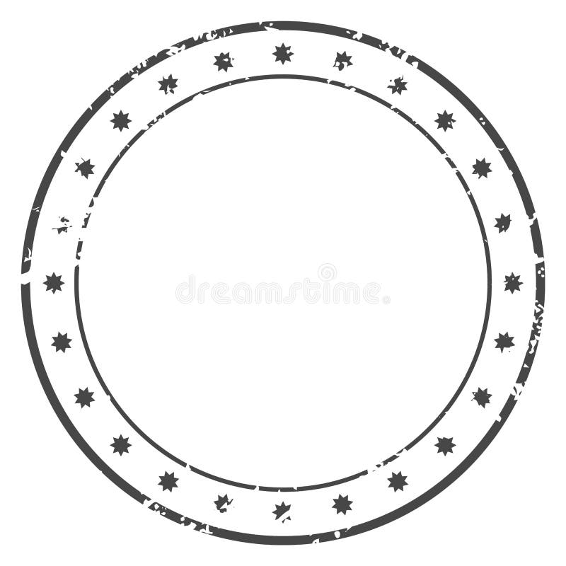 Blank Postal Stamp. Round Mail Mark Template Stock Vector ...