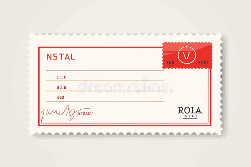 Blank Postcard with Small Stamp Isolated Vector Style Illustration ...