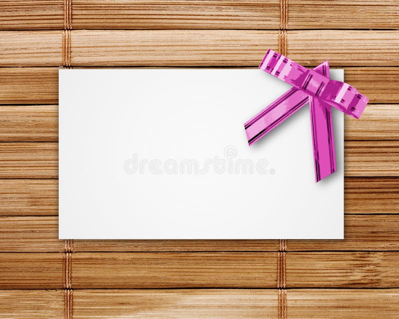Blank Postcard Tied with a Bow Stock Photo - Image of celebration, sell ...