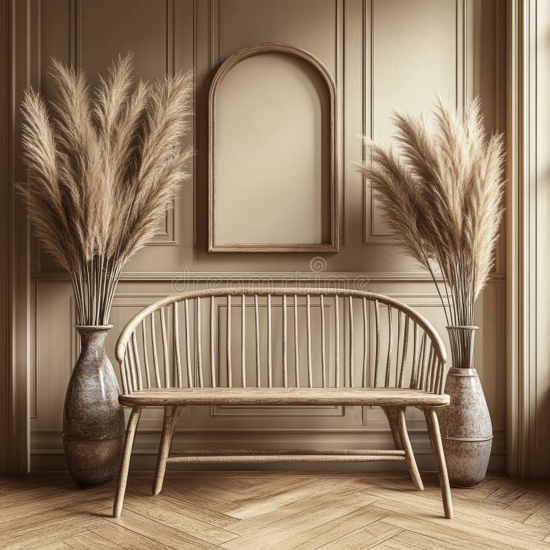 A Blank Poster, Bench, and Vase are the Primary Components of the ...