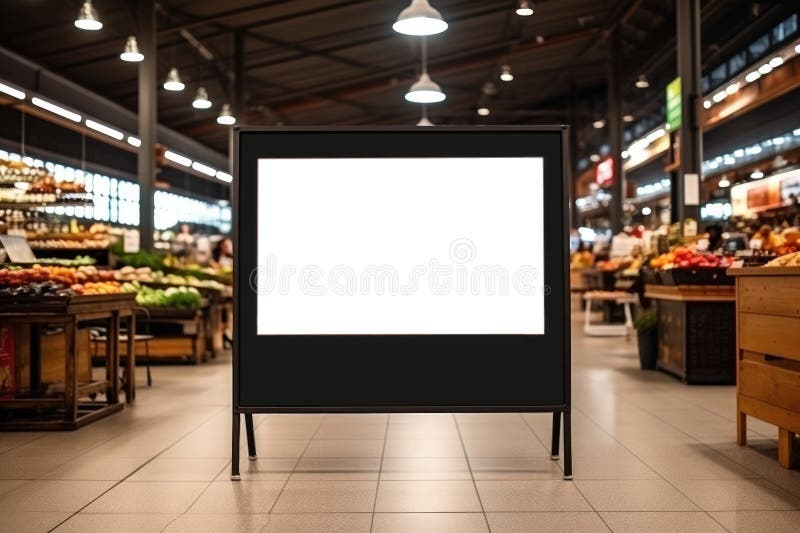 Blank Poster Frame Template Digital Screen Advertising Banner in ...