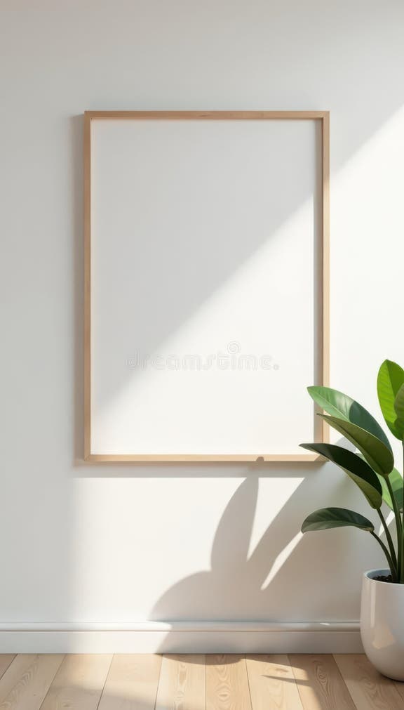 Blank Poster Frames on a Light Wall, Ideal for Branding Showcase ...