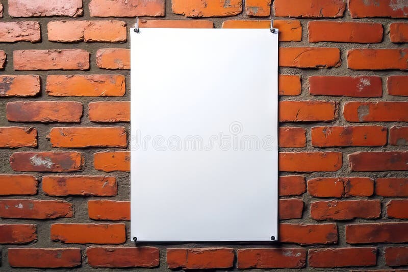Blank Poster Mockup on Red Brick Wall Versatile Design Template for ...