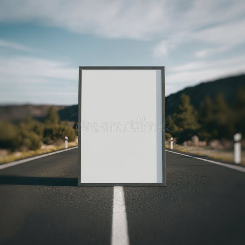 Blank Poster Mockup To Add Your Design Stock Illustration ...