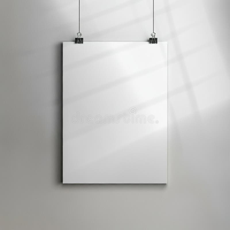 Blank Poster Mockup To Add Your Design Stock Illustration ...