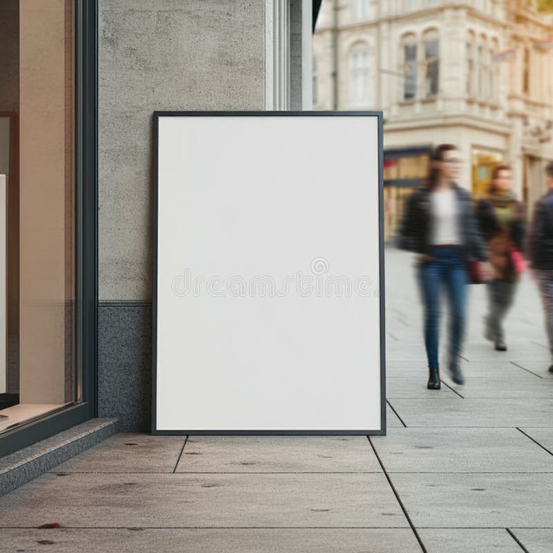 Blank Poster Mockup To Add Your Design Stock Illustration ...