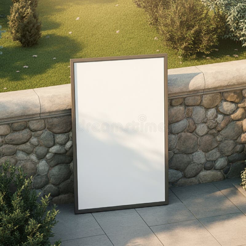 Blank Poster Mockup To Add Your Design Stock Illustration ...