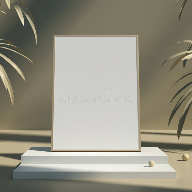 Blank Poster Mockup To Add Your Design Stock Illustration ...