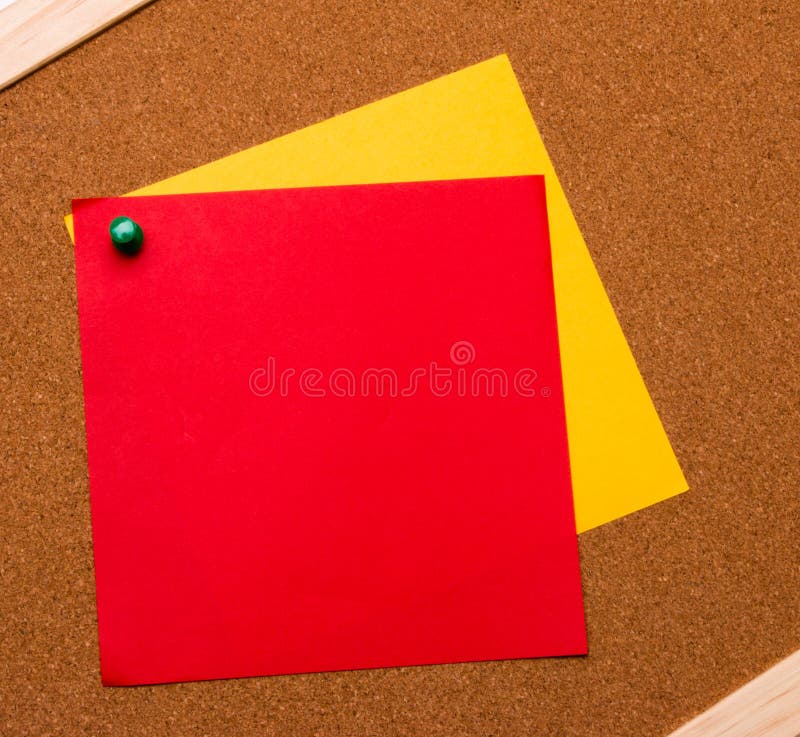 Blank Postit Note on Cork Wood Notice Board Stock Image - Image of ...