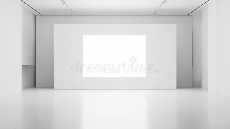 Blank Presentation Screen Clean White Stage Ready Business Modern ...