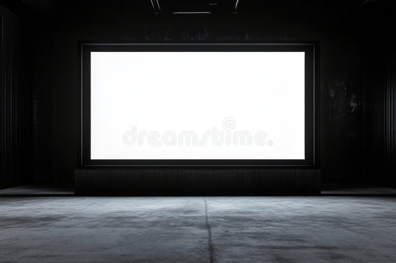 Blank Presentation Screen Ready for Business Event on a Clean White ...