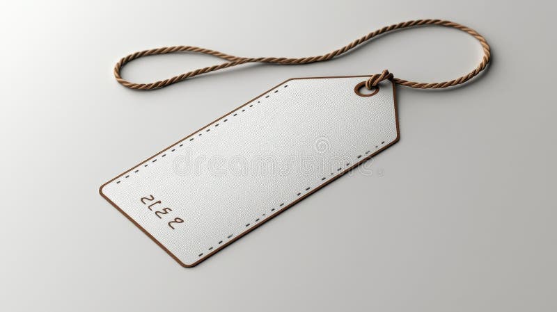 Blank Price Tag Hanging on Twisted String Minimalistic Style Studio ...