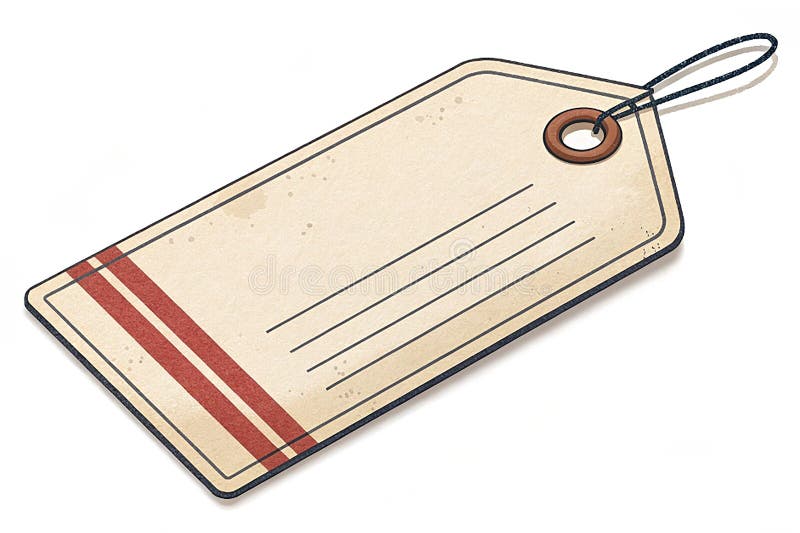 Blank Price Tag Icon, Isolated Object Stock Illustration - Illustration ...