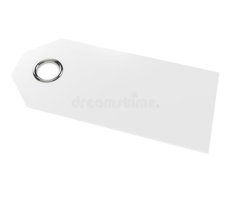 Blank Price Tag Isolated on White Stock Illustration - Illustration of ...