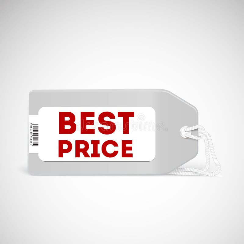 Blank Price Tag Isolated On White Stock Vector - Illustration of brown ...