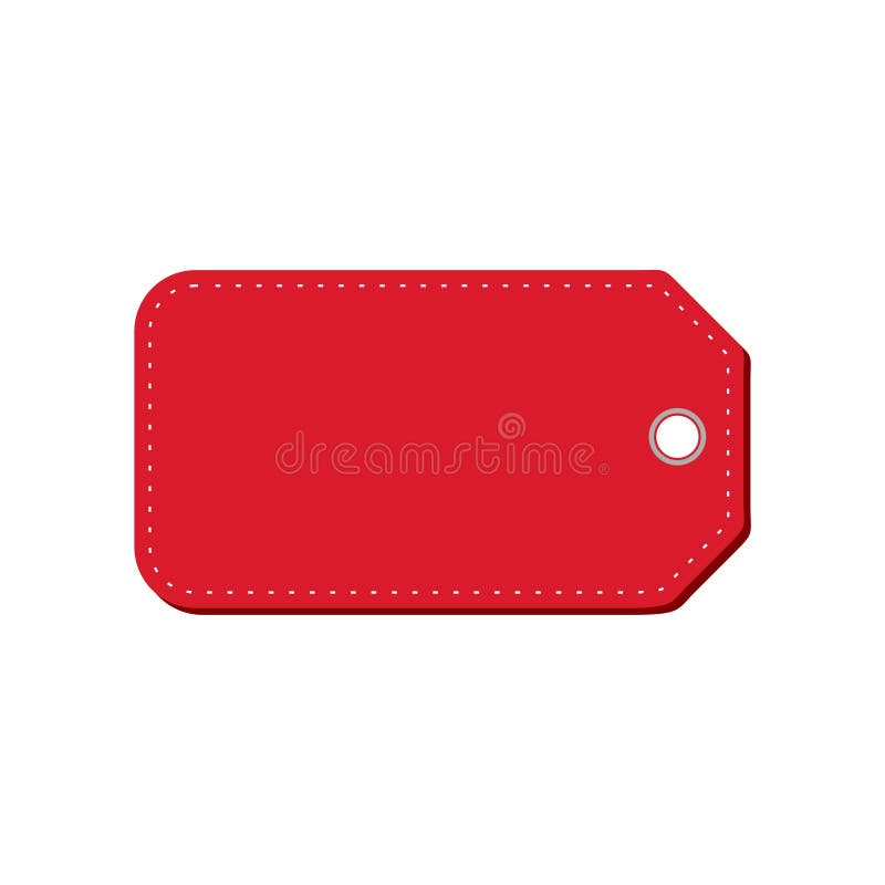 Blank Price Tag Isolated on White Stock Vector - Illustration of mockup ...