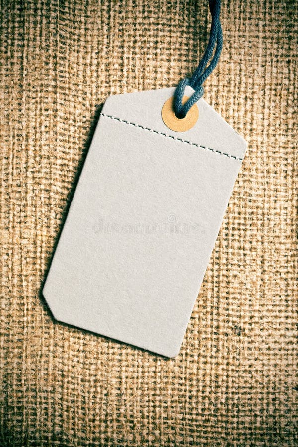 Blank Old Paper Price Tag or Label Isolated on Stock Photo - Image of ...