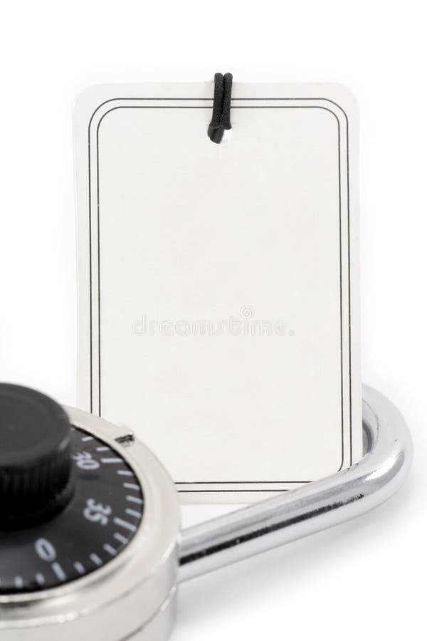 Blank price tag and lock stock photo. Image of paper, price - 1528532