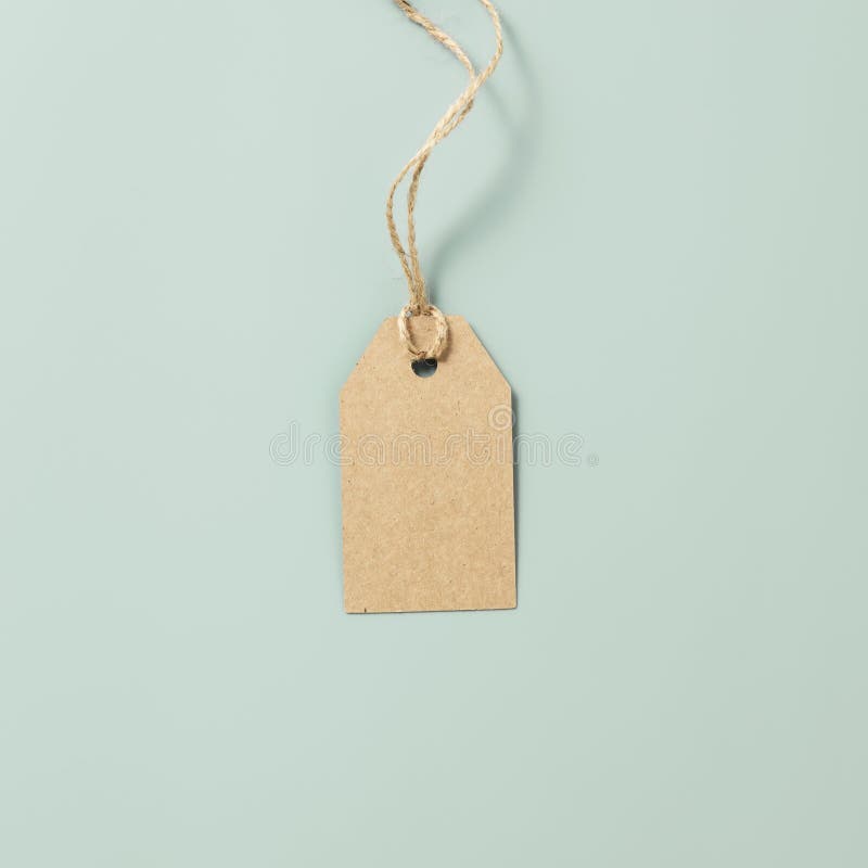 Blank Price Tags on Blue Background Stock Image - Image of cardboard ...