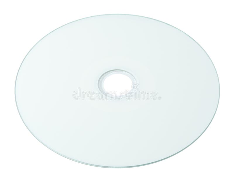 Blank Printable CD or DVD on White Background Stock Photo - Image of ...